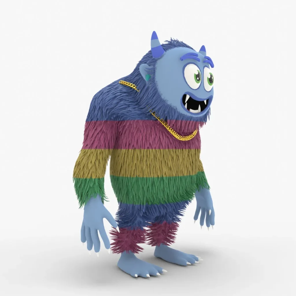 Low Poly Monster 3D Model Rigged | Creature Guard