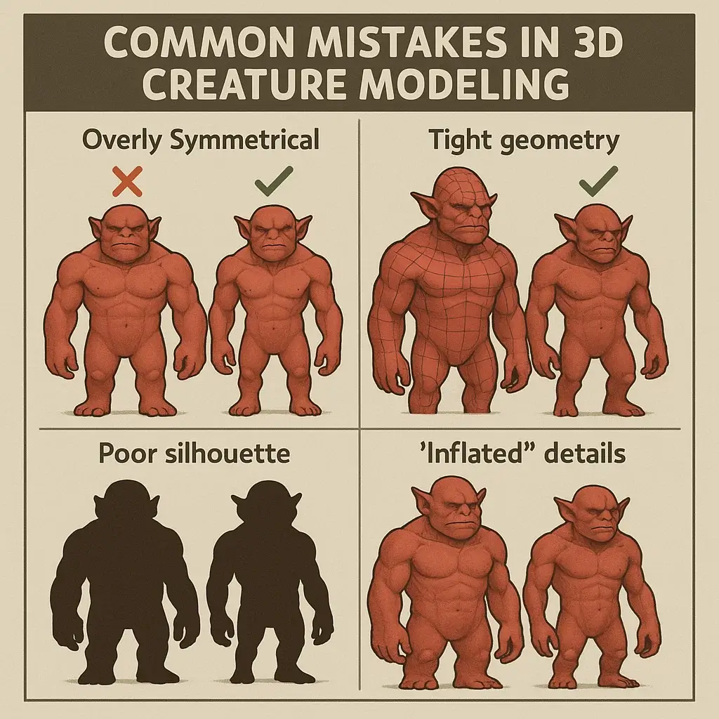 Common Mistakes in 3D Creature Modeling and How to Fix Them | Creature Guard